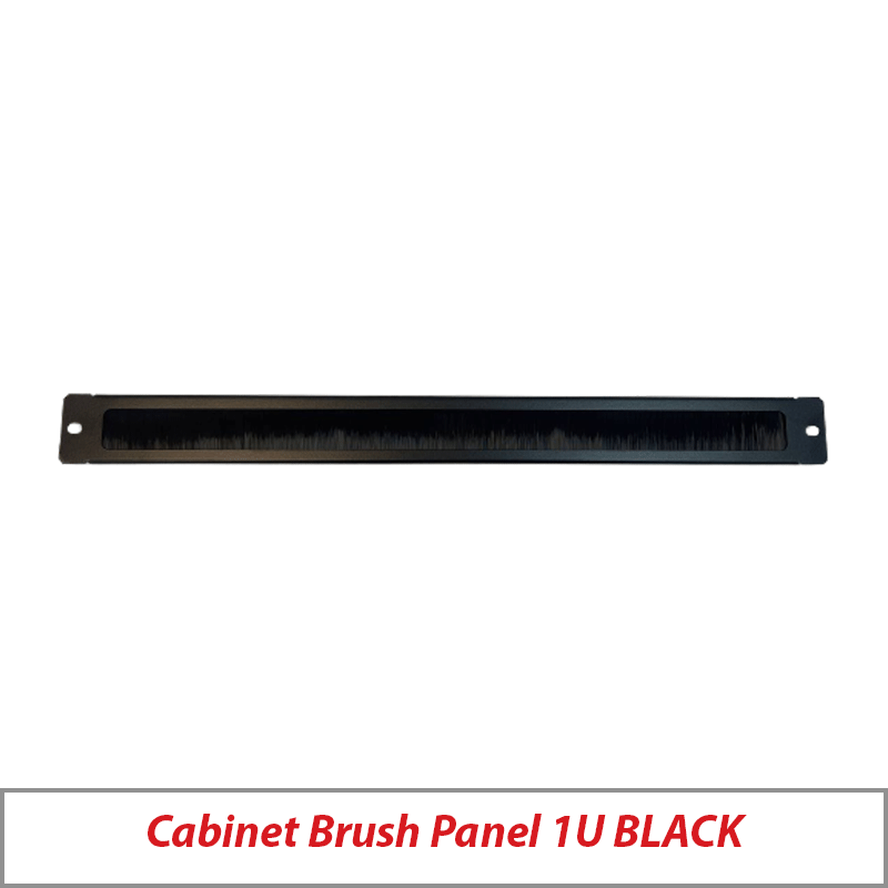 1U RACK PANEL SLOTTED FOR CABLE ENTRY WITH BRUSHES CABINET-BRUSH-PANEL ...