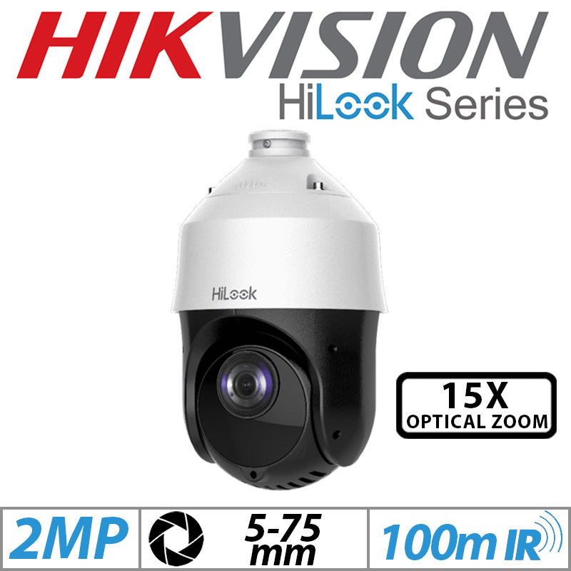 2MP HIKVISION HILOOK PTZ CAMERA WITH 15X OPTICAL ZOOM 5-75MM WHITE PTZ ...